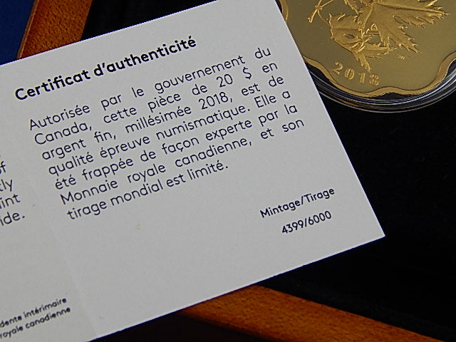 Silver Coin - $20 - 2018 - Iconic Maple Leaves – Sold Outright