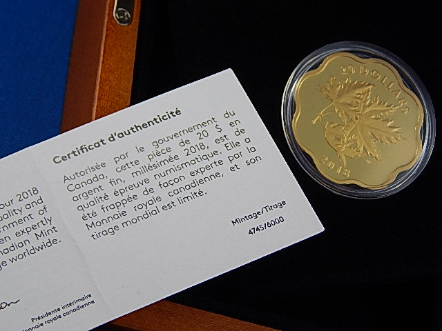 Silver Coin - $20 - 2018 - Iconic Maple Leaves – Sold Outright